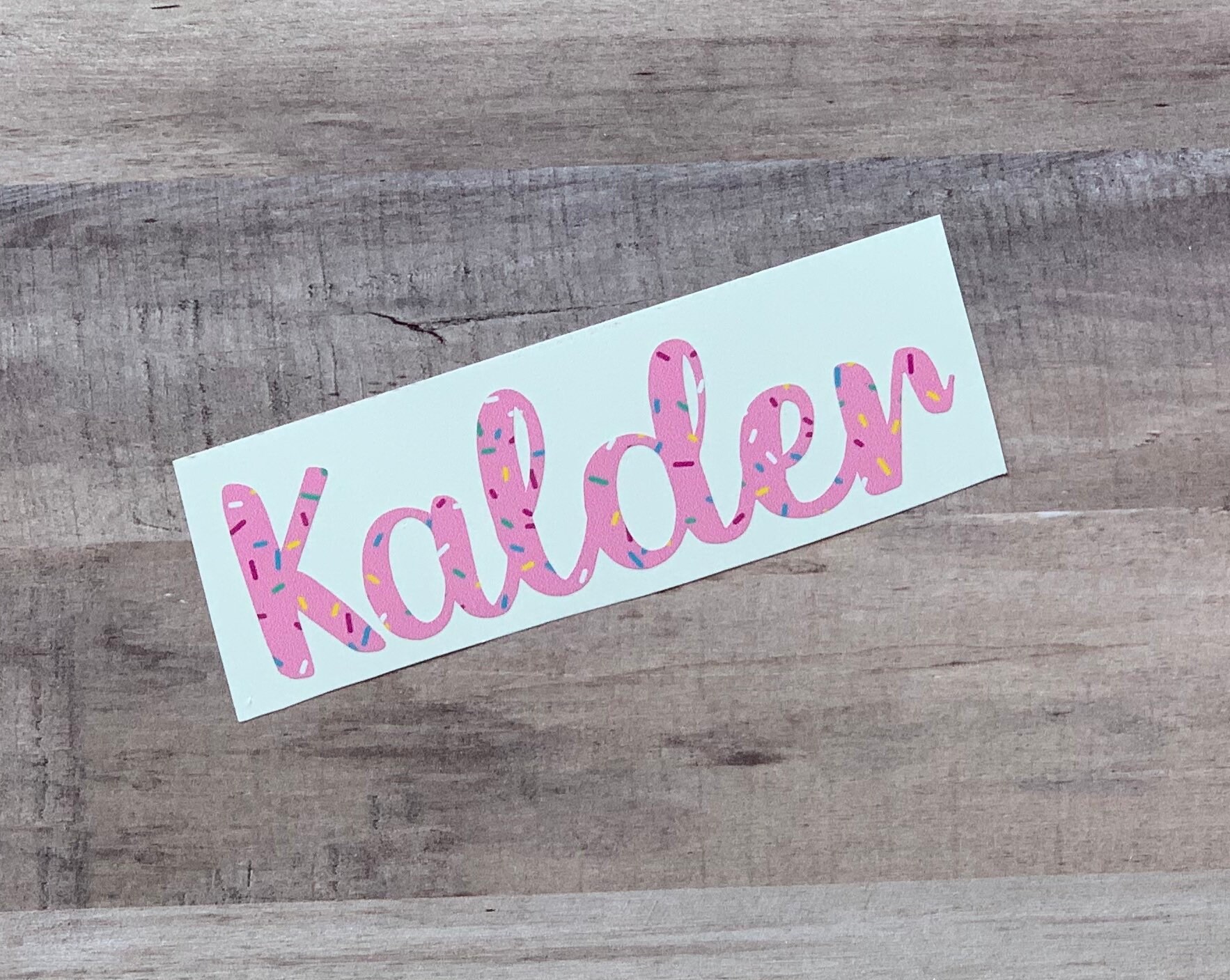 Sprinkles Name Decal Cute Kids Label Custom Name Decal - Etsy UK