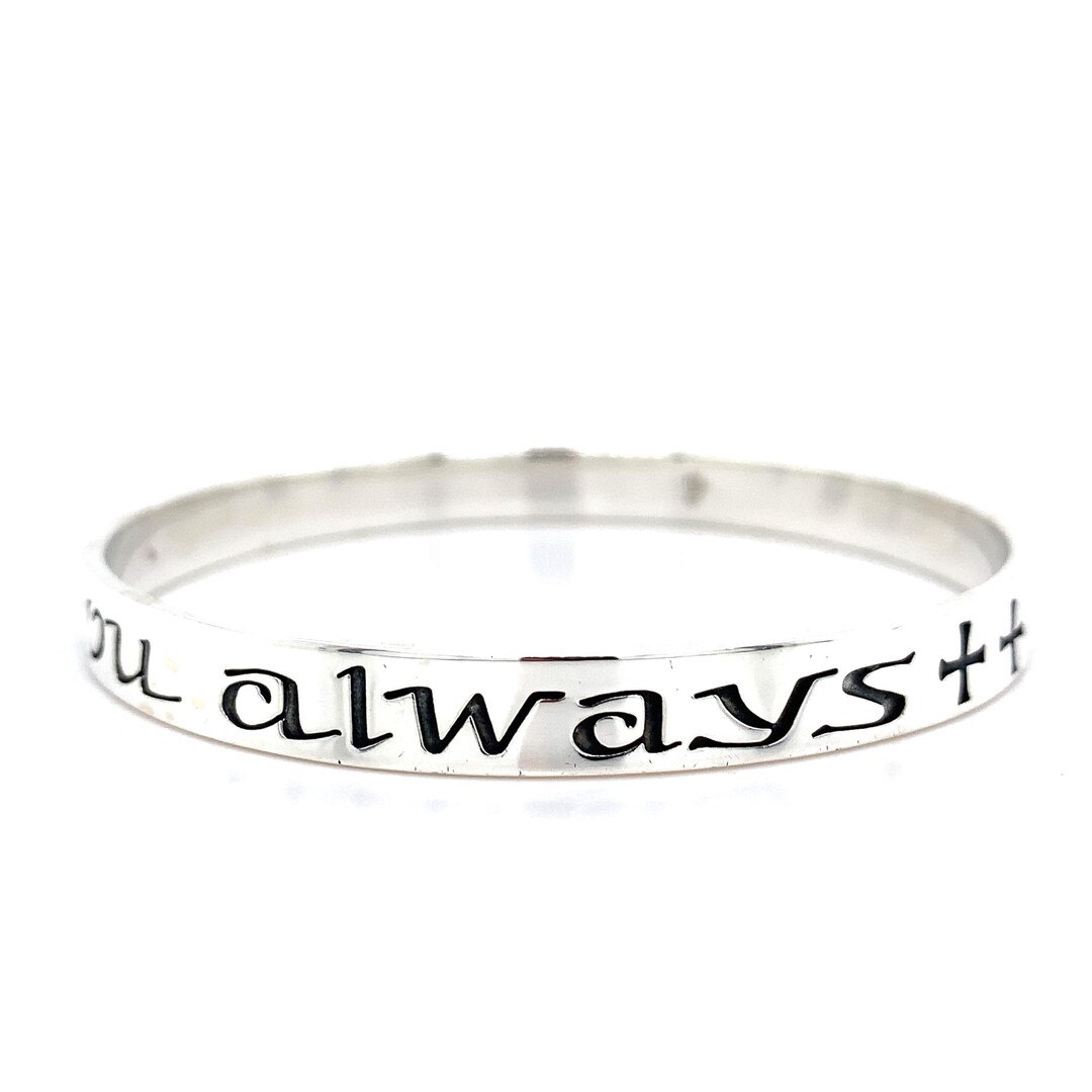 James Avery 925 Sterling Silver i Am With You Always Bangle Bracelet - Etsy