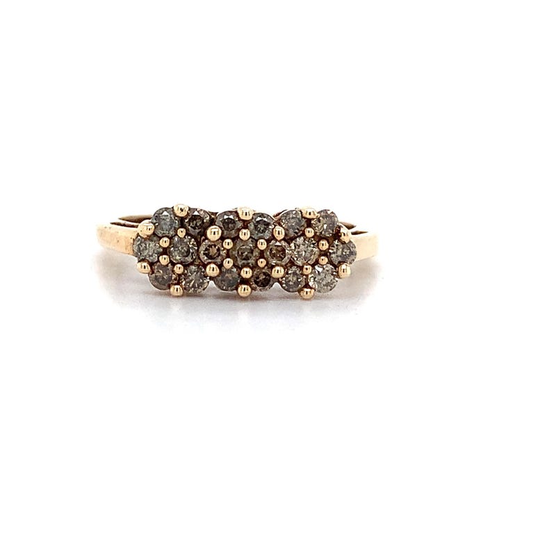 9ct Diamond Cluster Ring - Etsy