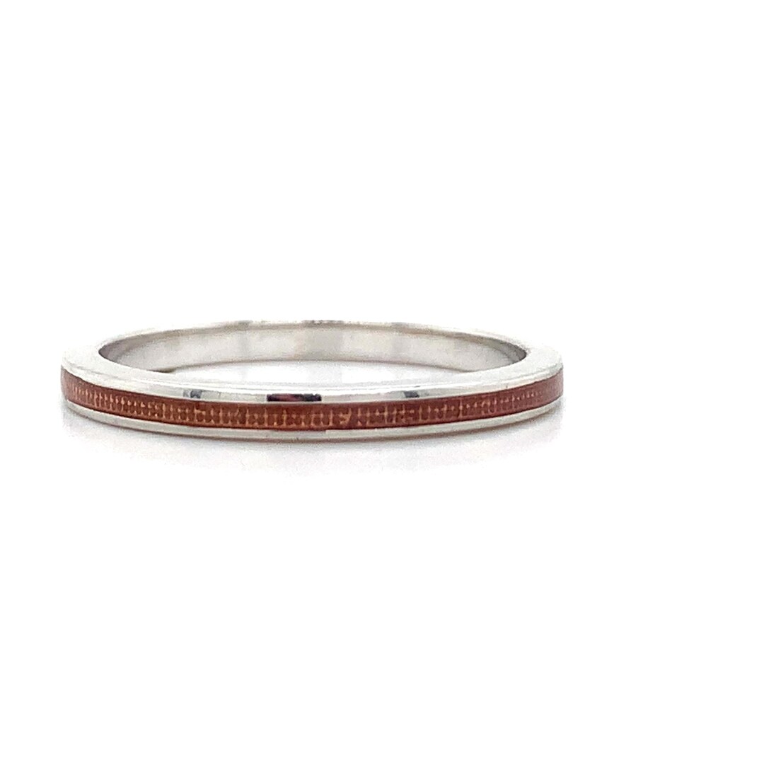 Hidalgo 18k White Gold 1.9dwt Pink Enamel Eternity Stackable Thin Band ...