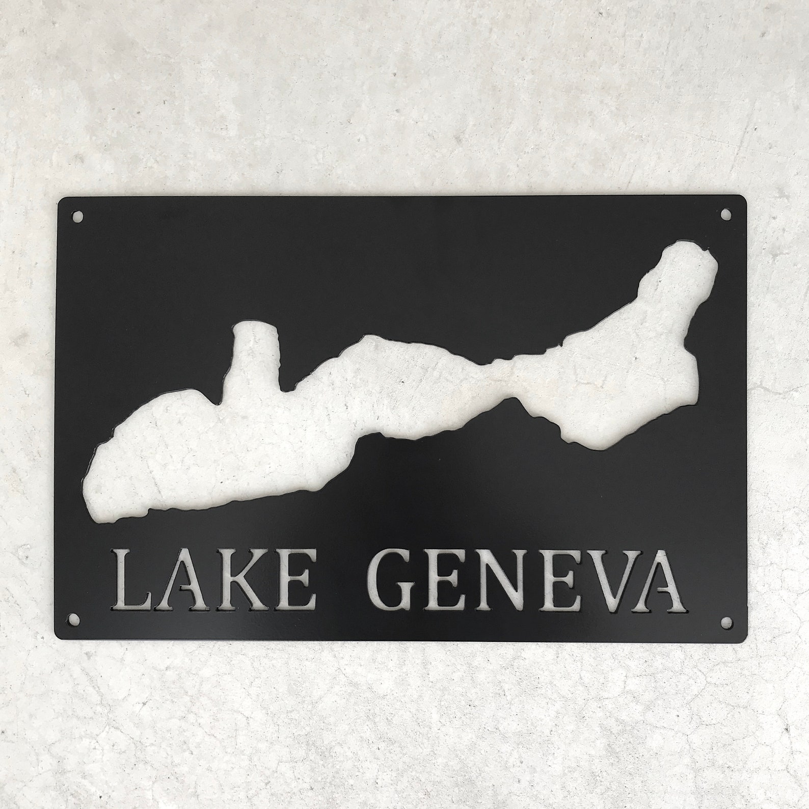 Lake Geneva Metal Sign Free Shipping - Etsy