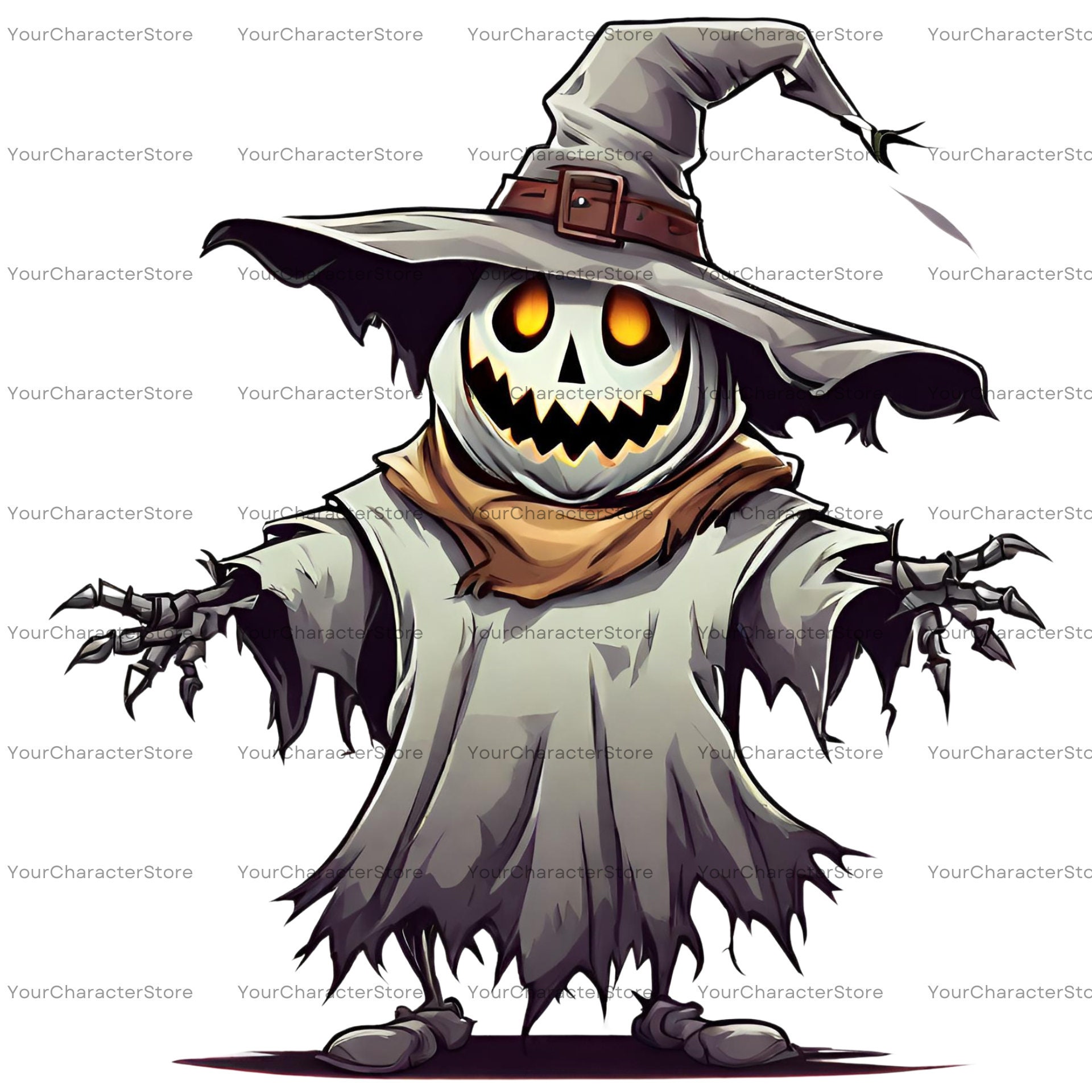 Ghost Scarecrow Character PNG Jpg Halloween PNG Jpg Ghost - Etsy