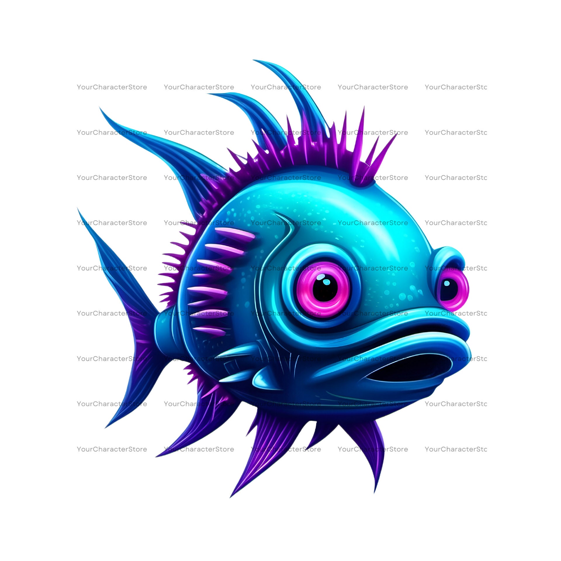 Mythical Deep Sea Creatures Cartoon Character PNG Jpg | Mythical PNG ...