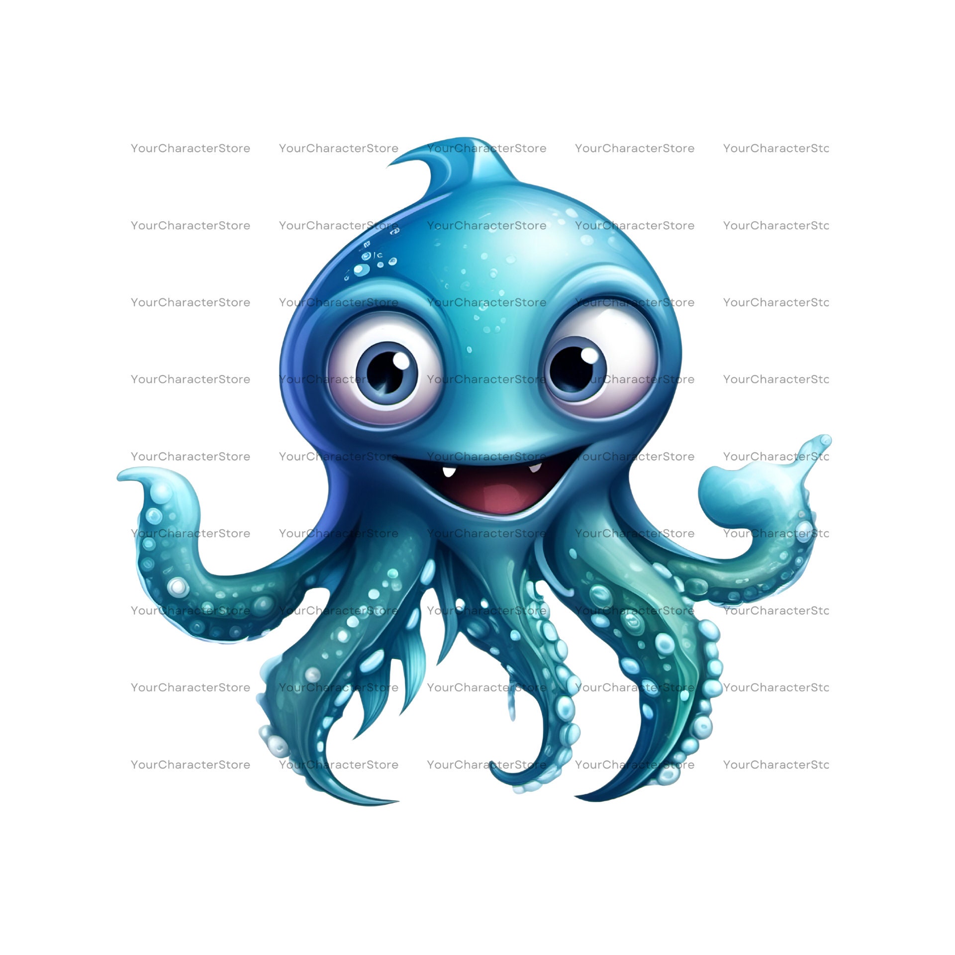 Mythical Deep Sea Creatures Cartoon Character PNG Jpg | Mythical PNG ...