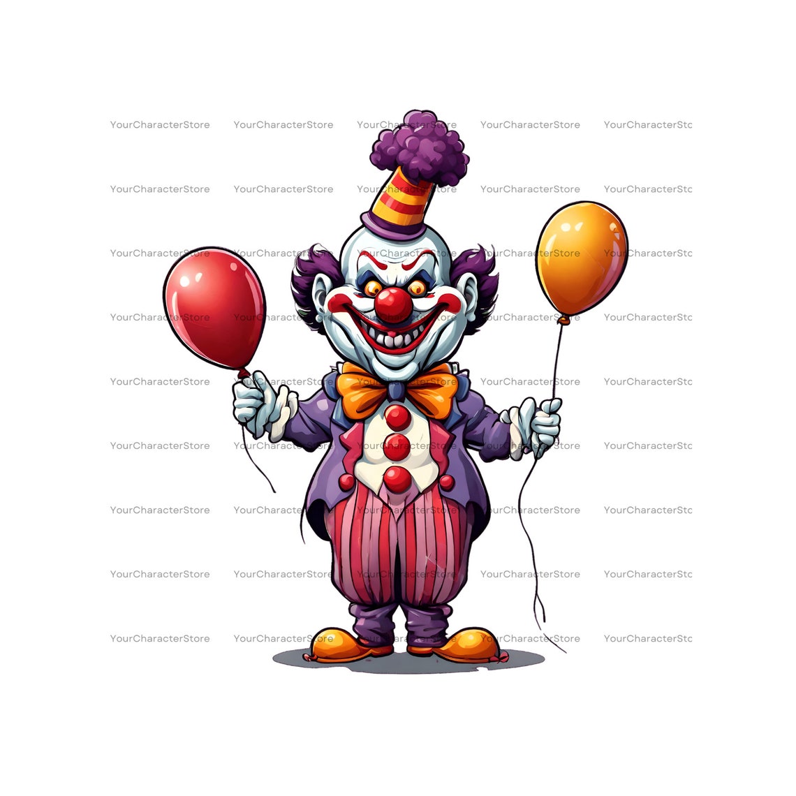 Creepy Clowns Character PNG Jpg Halloween PNG Jpg Clowns - Etsy