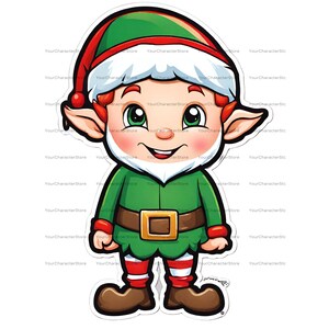 Santa's Little Helper Cartoon Character PNG Jpg Elf PNG Jpg Santa ...