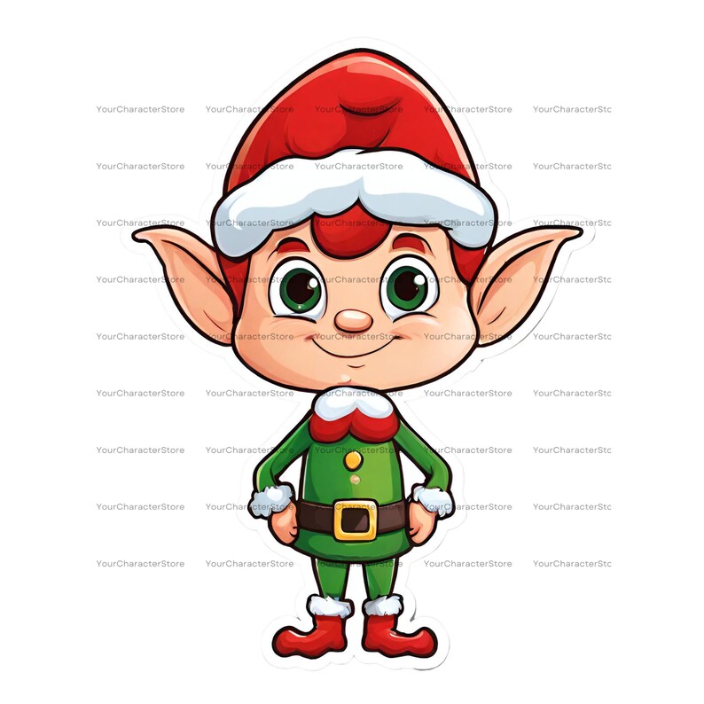 Santa's Little Helper Cartoon Character PNG Jpg Elf PNG Jpg Santa ...