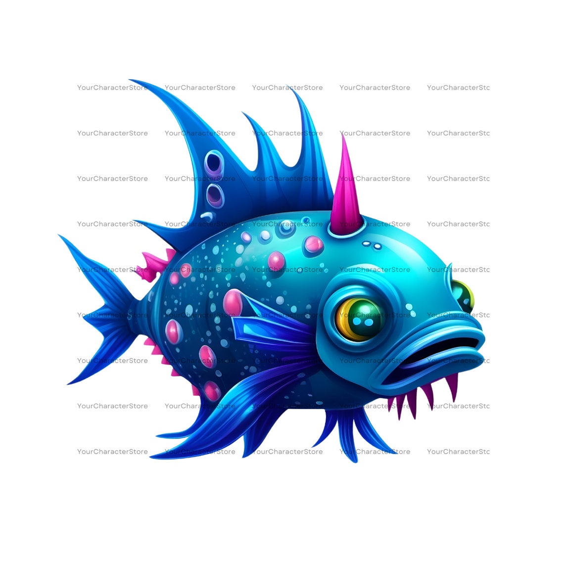 Mythical Deep Sea Creatures Cartoon Character PNG Jpg - Etsy