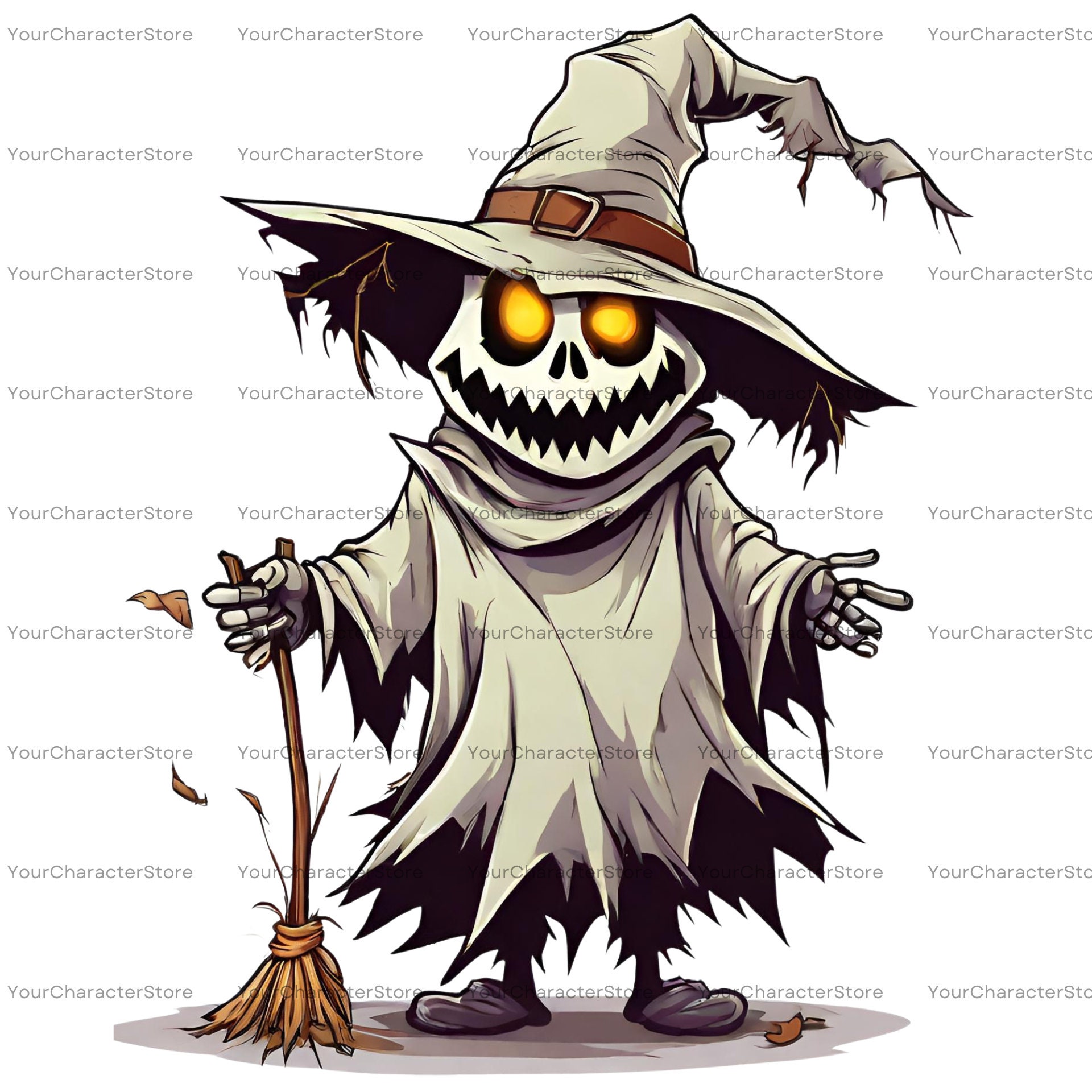 Ghost Scarecrow Character PNG Jpg Halloween PNG Jpg Ghost - Etsy