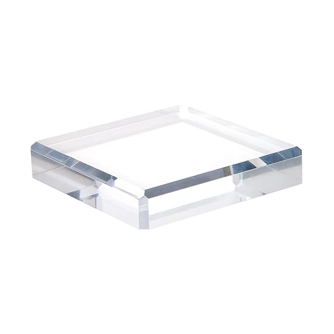 Engraving Supplies, Clear Cast Acrylic Block Display 6"x4" Beveled ...