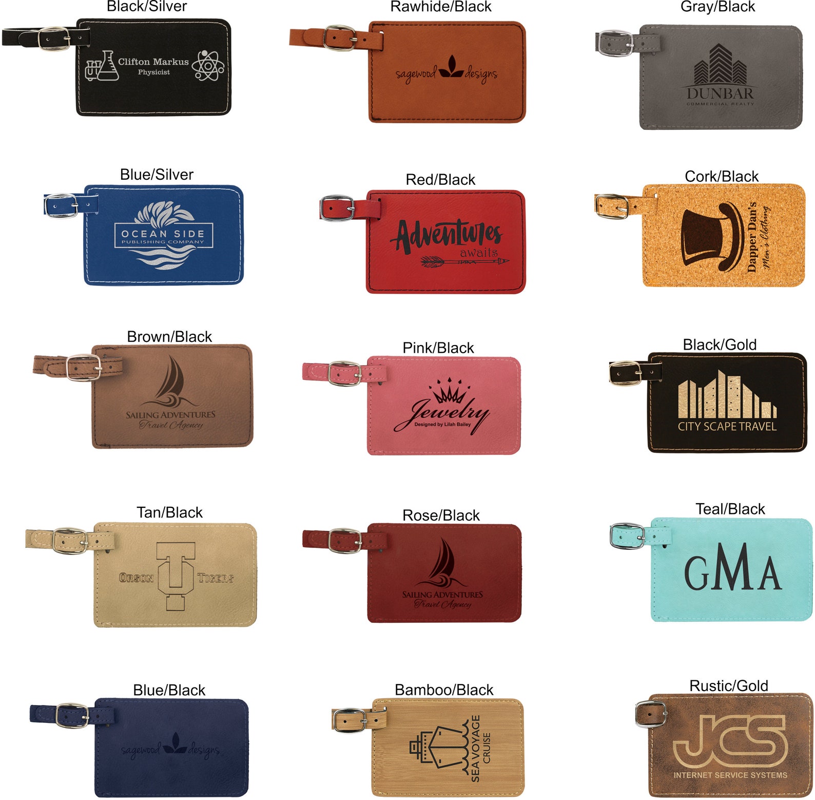 Custom Logo Luggage Tags, Red Bag Tags Engraves Black With Company Logo ...