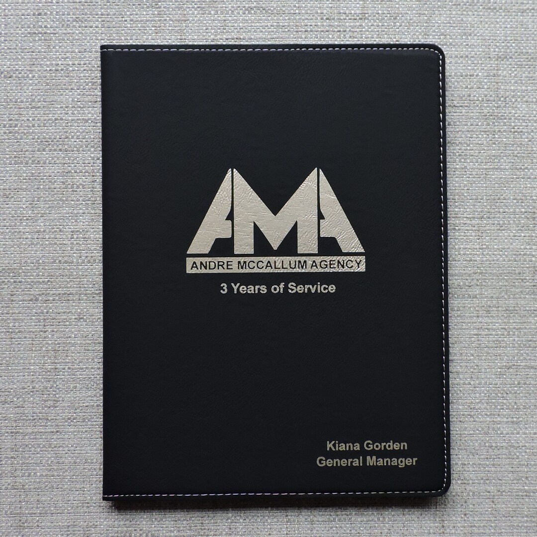 Employee Anniversary Folio Award-recognition- With Business Logo ...