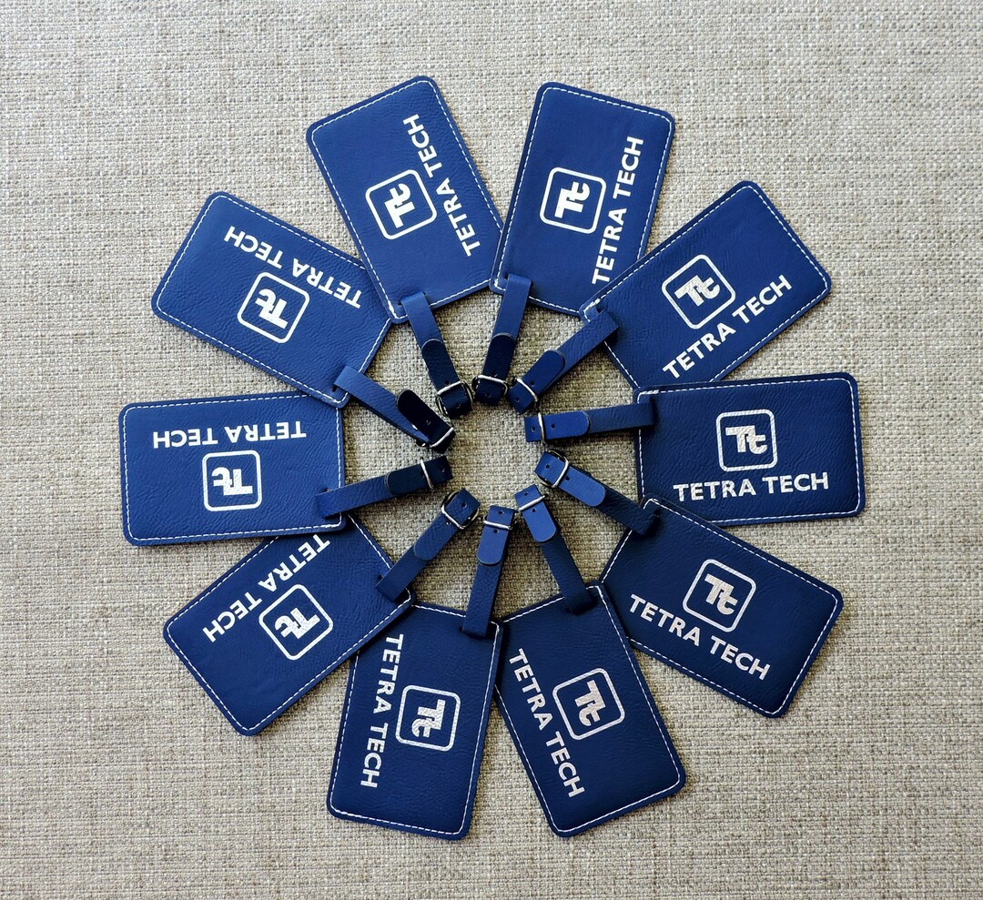 Logo on Luggage Tags, Bag Tags Engraved With Company Logo, Business ...