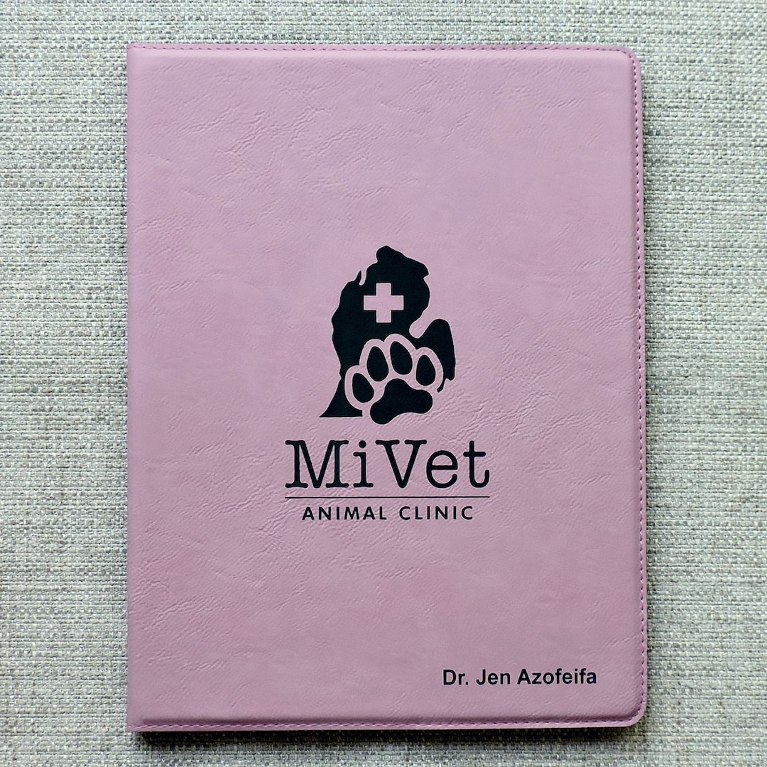 Pink Portfolio With Logo-custom Padfolio Notebook With Business Logo ...