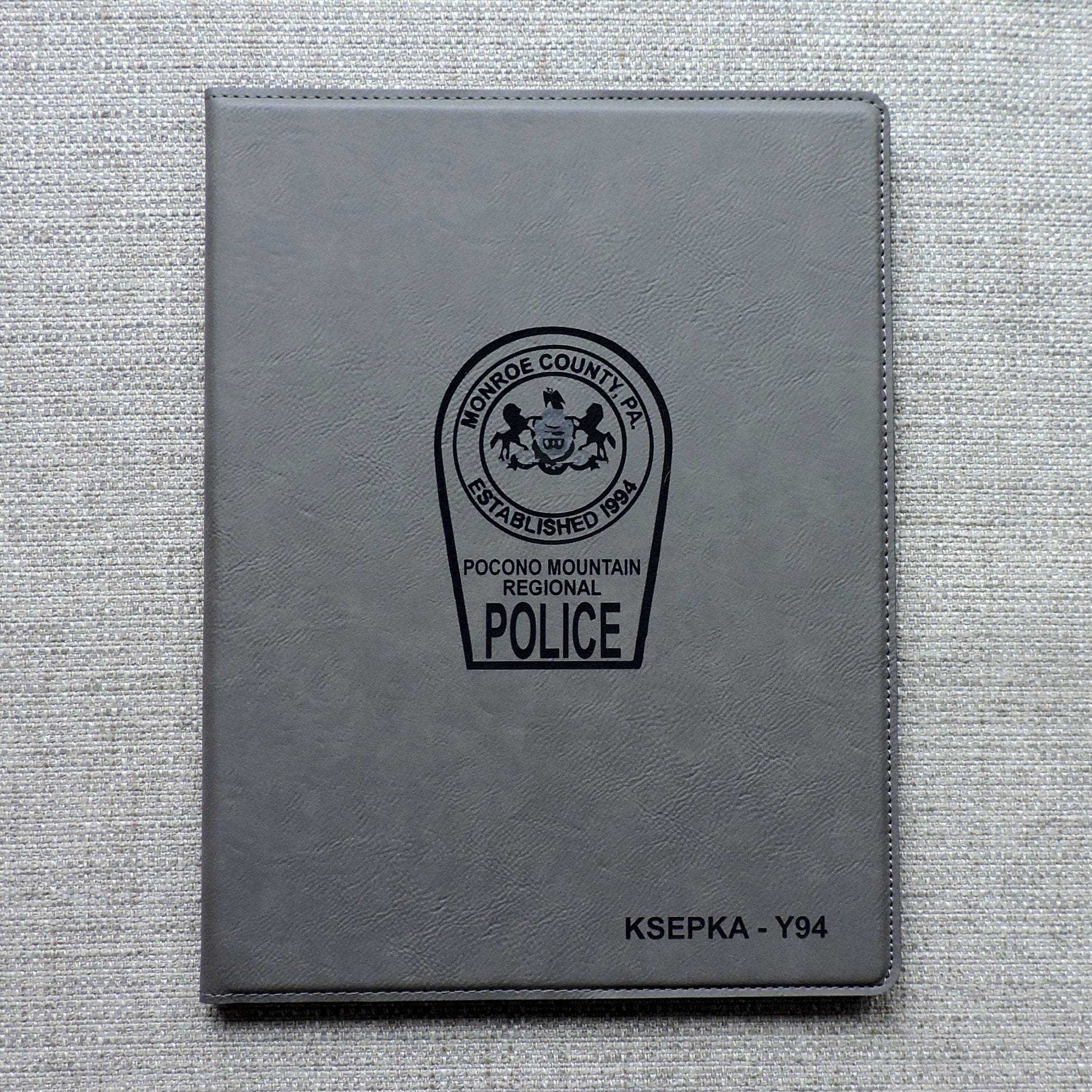 Personalized Portfolio for Police, Law Enforcement Padfolio With Badge ...
