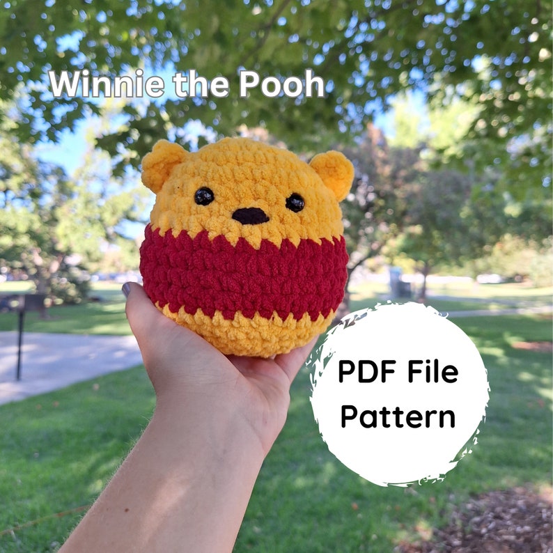 Winnie the Pooh Bear Pattern PDF File Dowload Low-sew Easy Pattern - Etsy