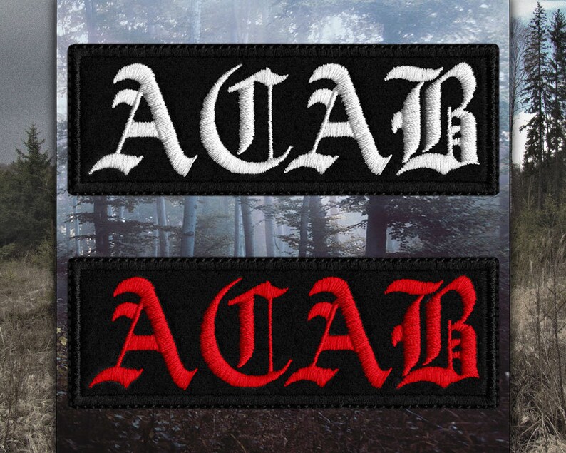 ACAB Embroidered Patch Punk Rock | Etsy