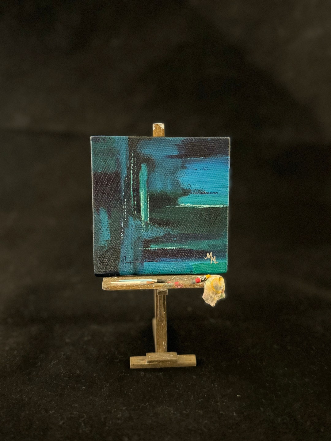 Original Miniature Abstract Oil Painting 3x3 Inch - Etsy