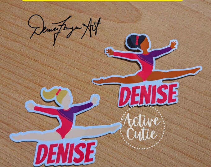 Gymnastics Vinyl Stickers, Gymnastics Gifts, Girl Gymnast Decal ...