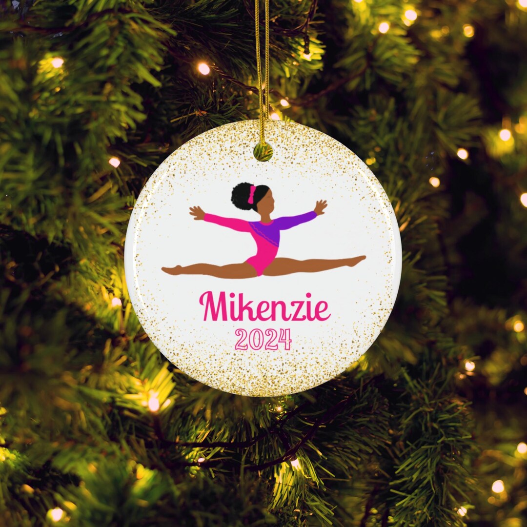 Personalized Gymnast, Ornament Custom Gymnastics Holiday Decoration ...