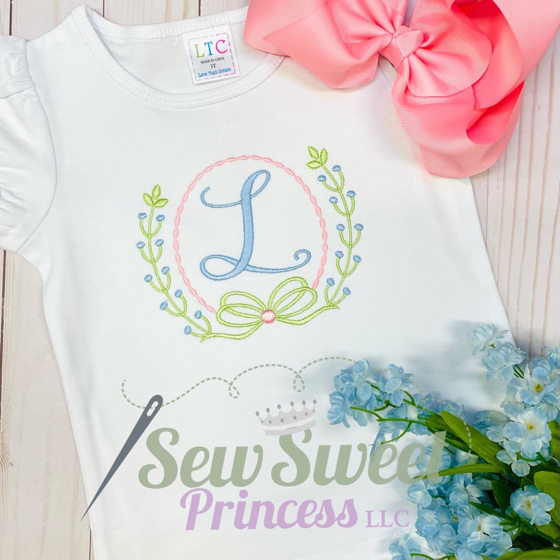 Girls Personalized Monogram Boutique Shirt Baby Toddler | Etsy