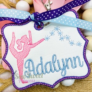 Monogram Name Dance Bag Tag, Dance Gift, Dance Sister Gift, Competition ...