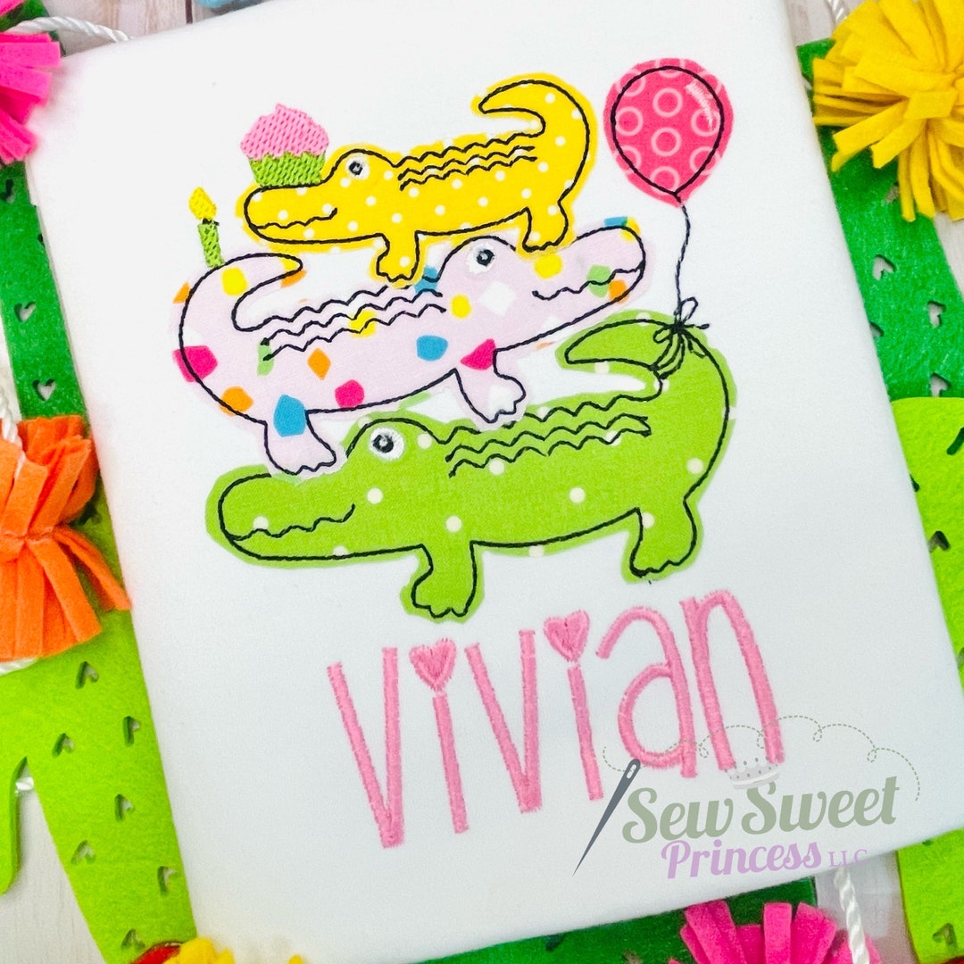 Alligator Personalized Birthday Applique Shirt, Zoo, Animal, Party ...
