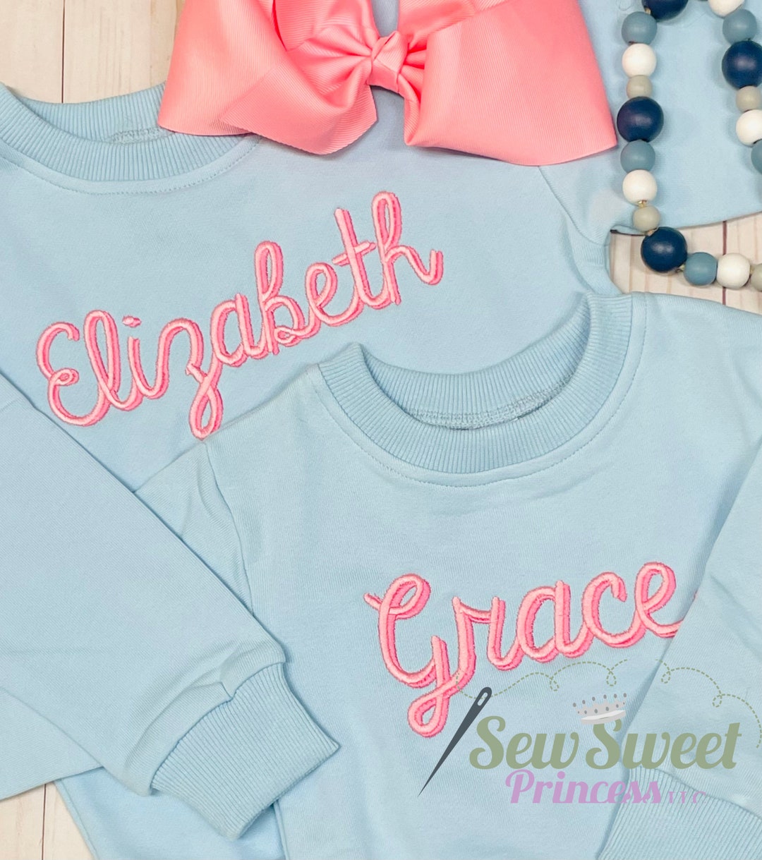 PERSONALIZED Girls NAME SWEATSHIRT, Custom Monogram Sweatshirt, Toddler ...