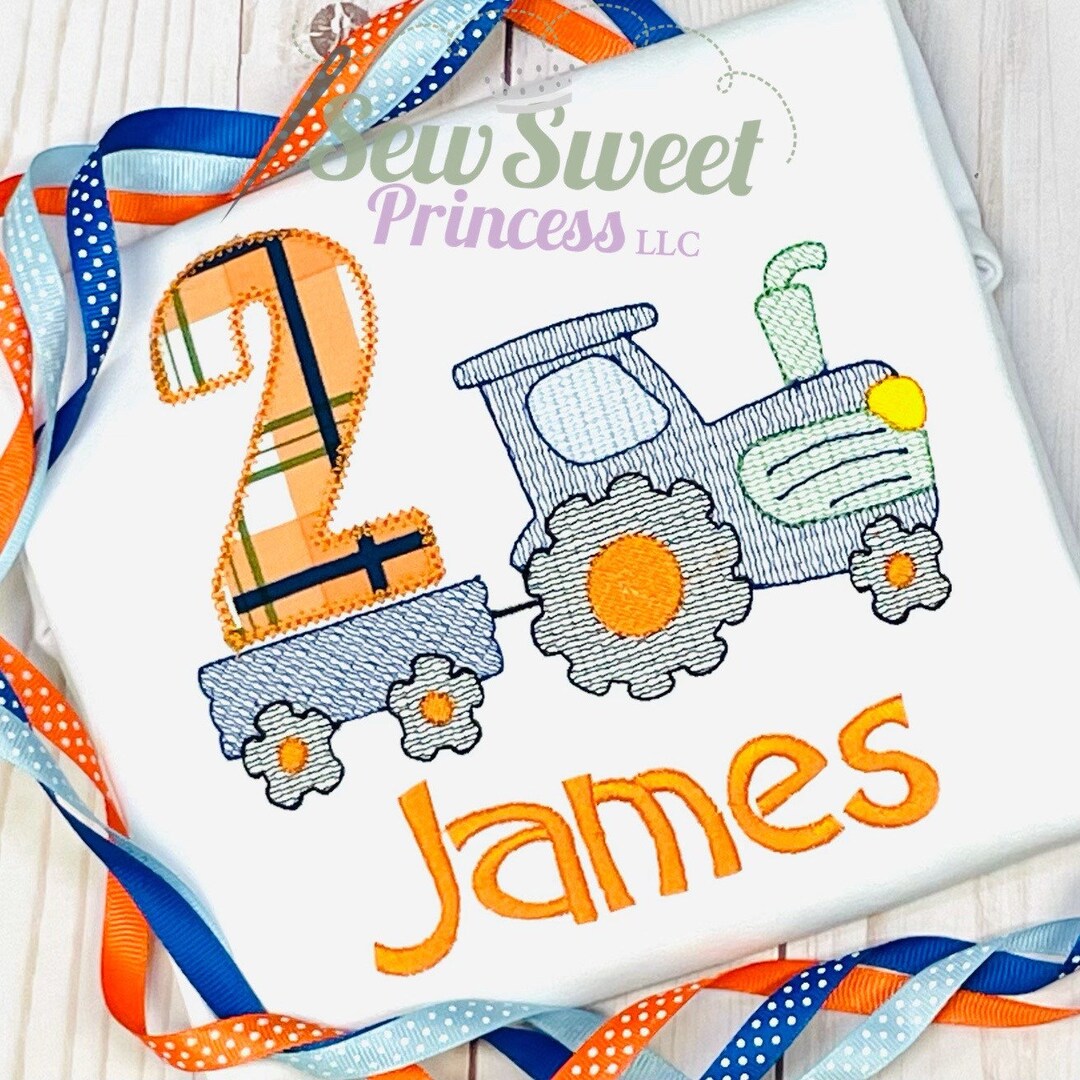 FARM BIRTHDAY Shirt for Boys, Tractor Birthday Tshirt, Farmer Monogram ...