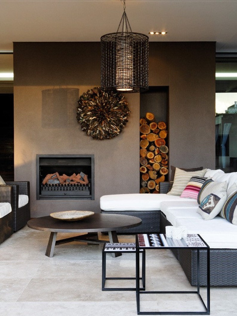 African Juju Hat Wall Décor Set Natural Feather Decor - Etsy