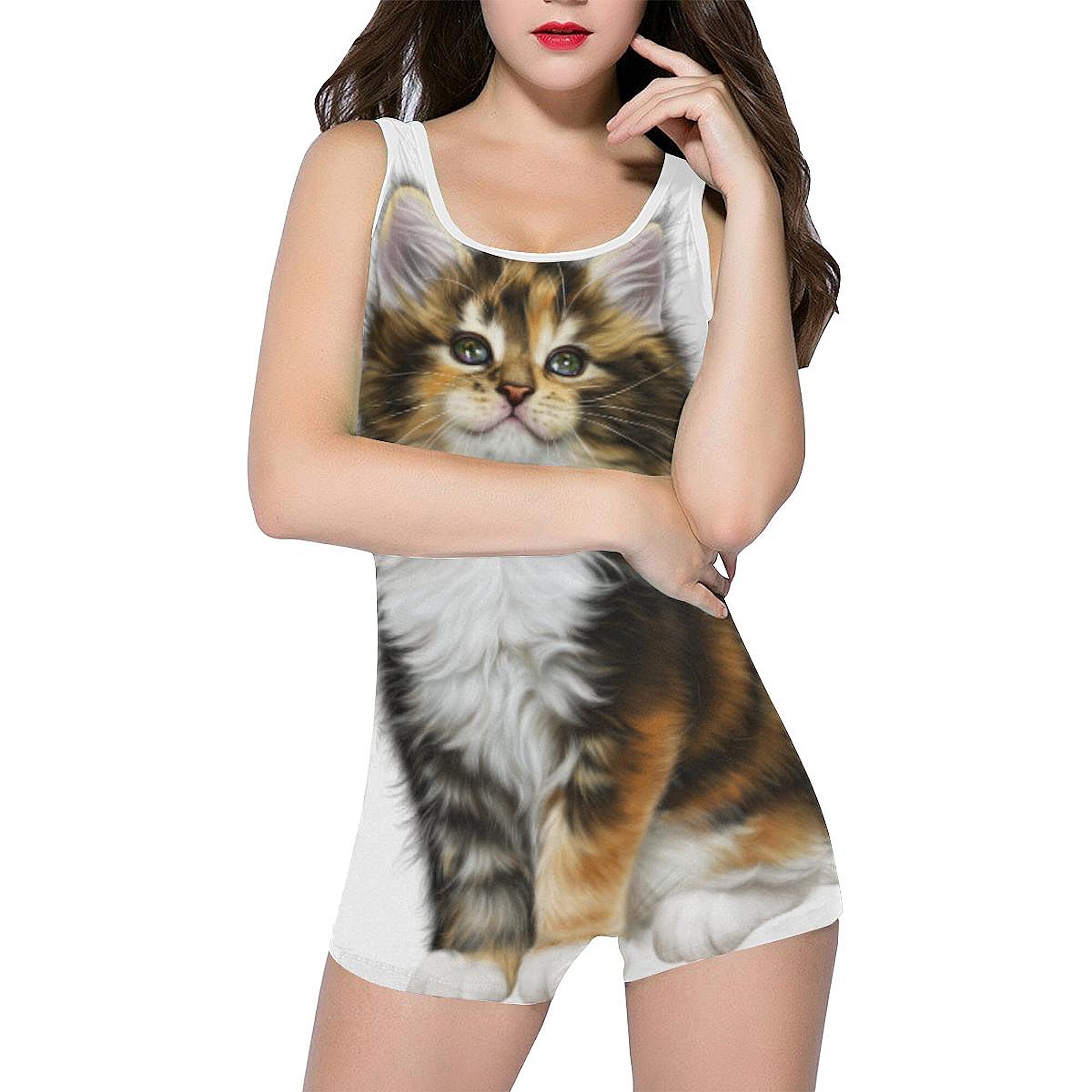 Cat Swimsuit Cat Bathing Suit Womens Designer Calico Etsy