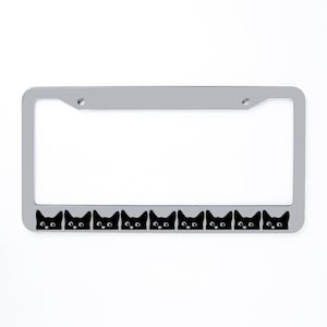 Cat License Plate Custom Plate Frame Cute Peeking Cats - Etsy