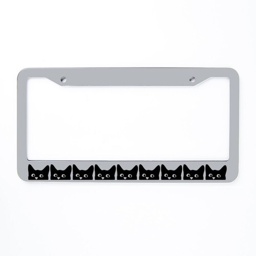 Cat License Plate Custom Plate Frame Cute Peeking Cats - Etsy