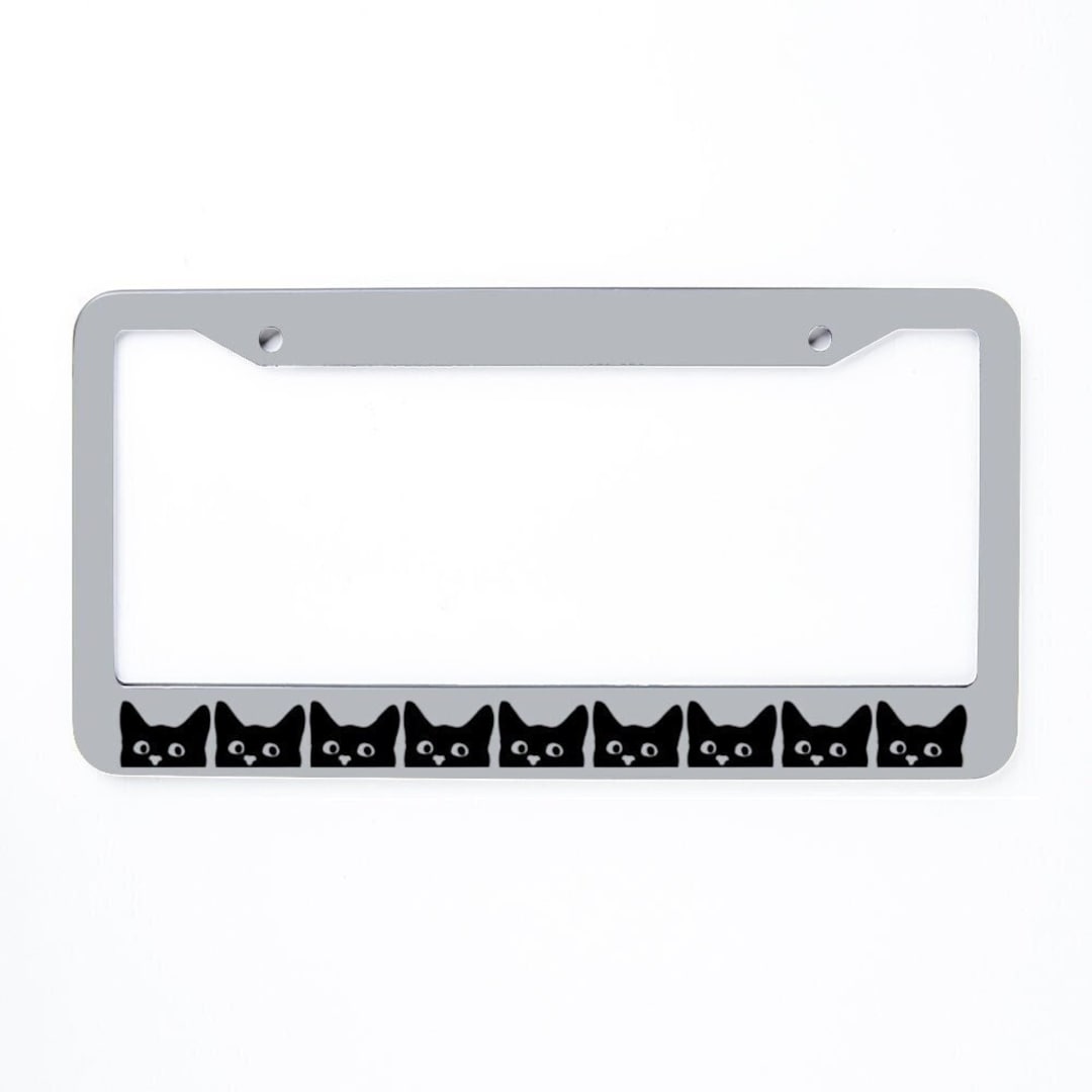 Cat License Plate Custom Plate Frame Cute Peeking Cats - Etsy