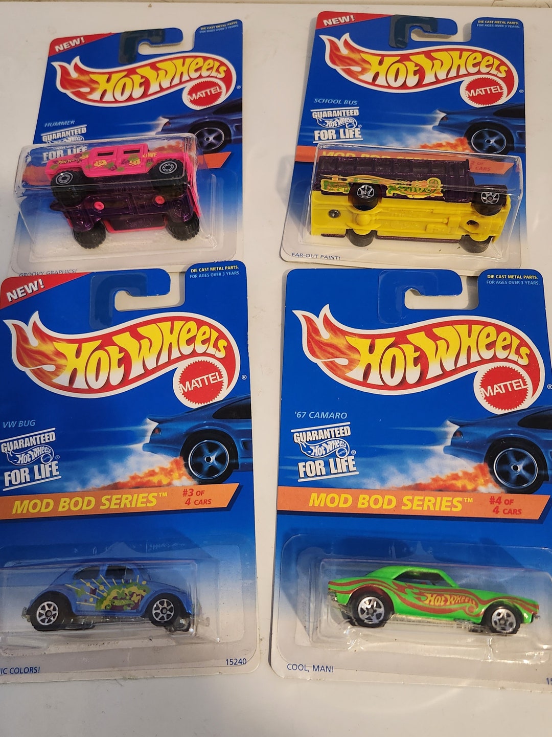1996 Hot Wheels Mod Bod Series Complete Set of 4 396 397 398 399. New ...