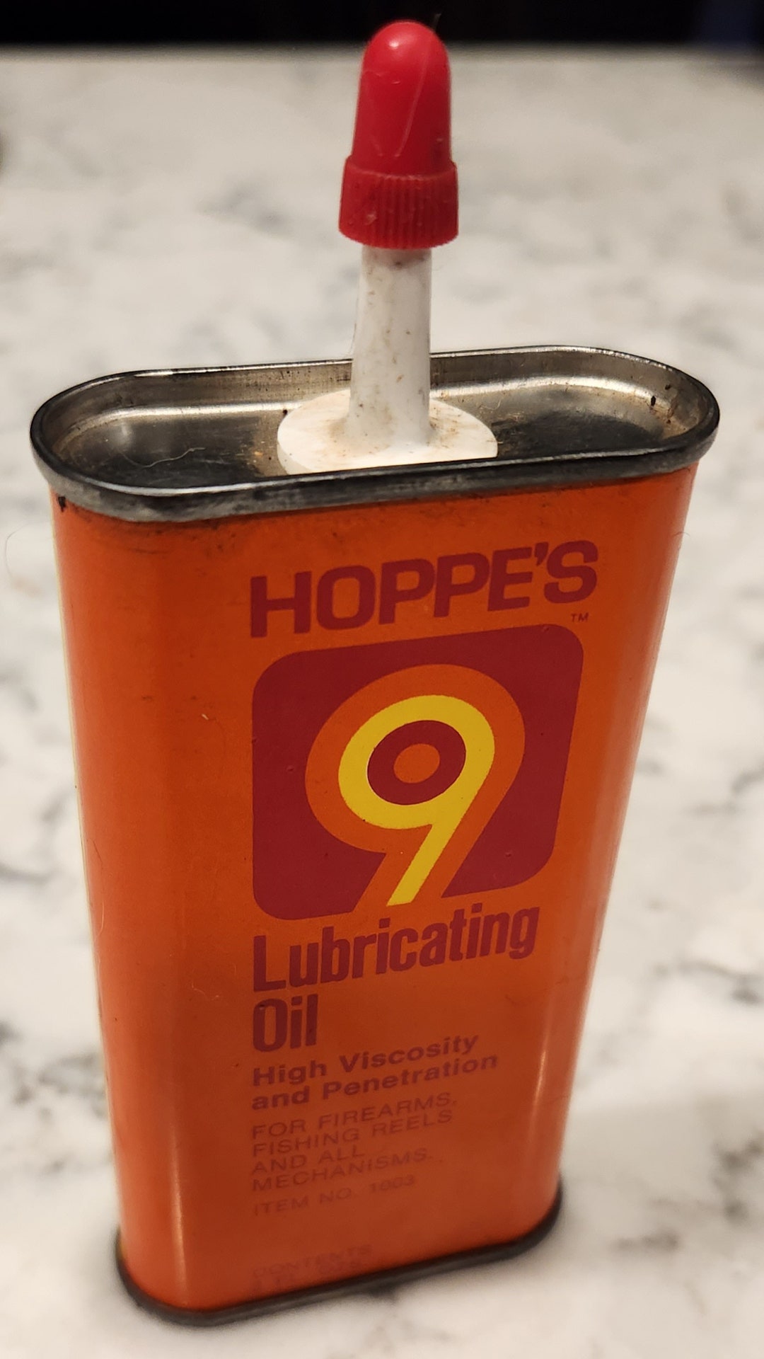 Vintage HOPPES NO.9 Lubricating Oil, 3oz Handy Oiler Can. Full. Made in ...