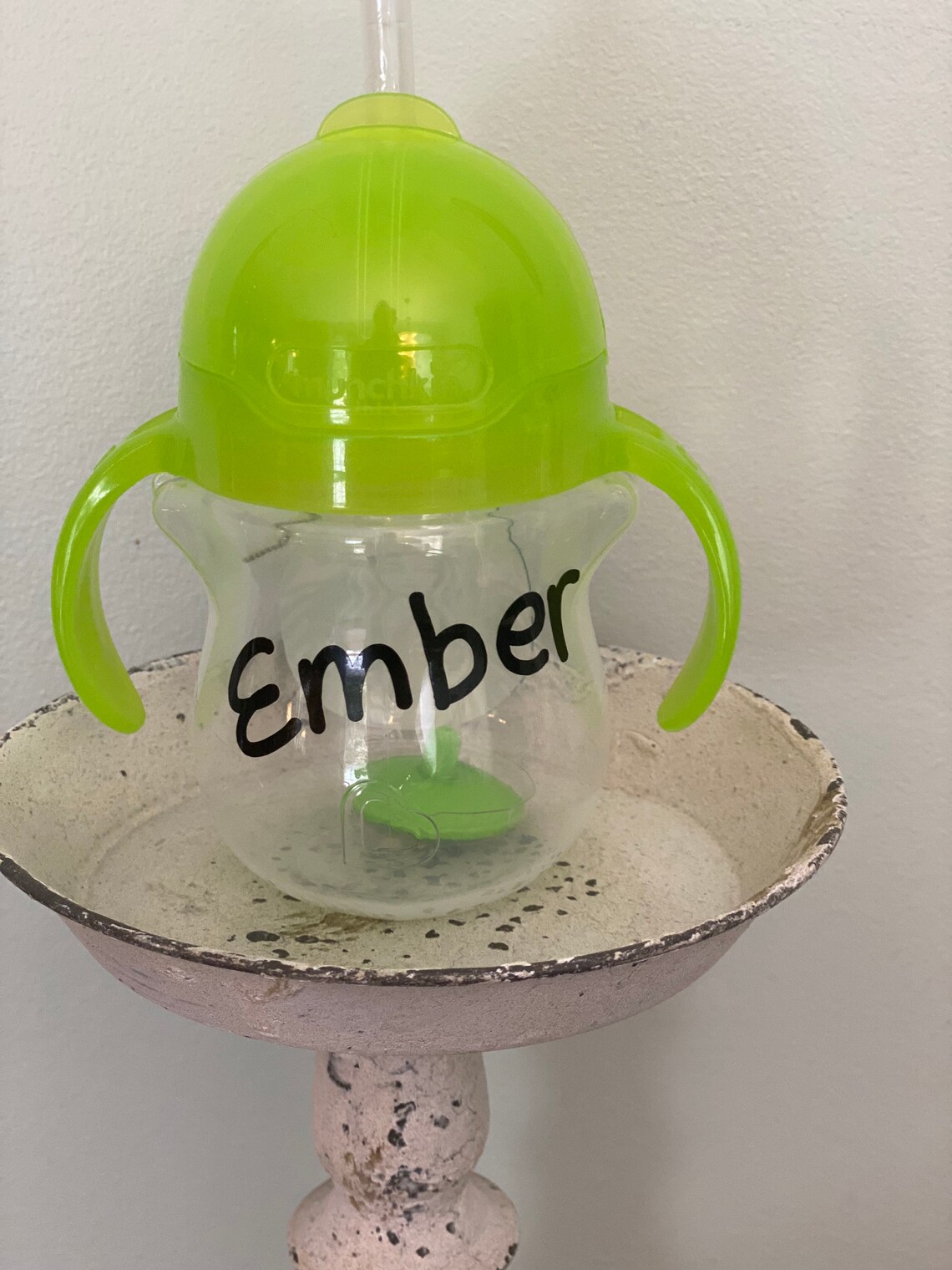 Munchkin Weighted Straw Cup With Handles Personalized. Sippy Cup. Straw ...