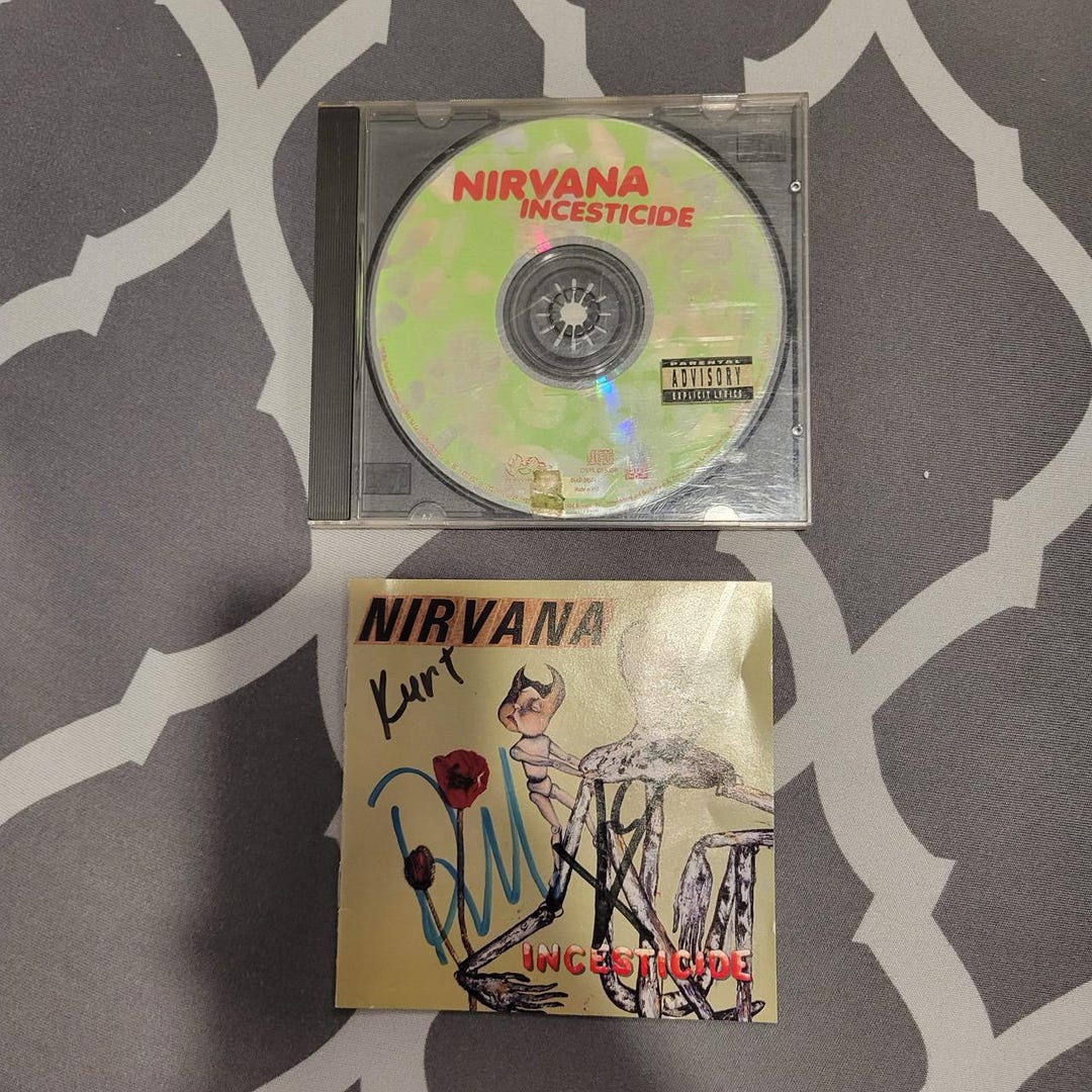 Nirvana Signed Cd in Insecticide, 3 Members, Original, Vintage, Great ...