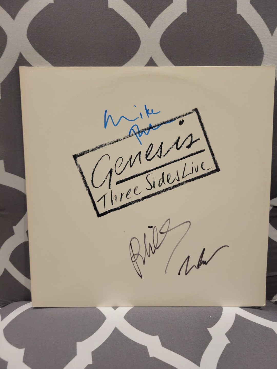 Genesis Signed Lp 3 Sides Live, 3 Members, Phil Collins, Original Album ...