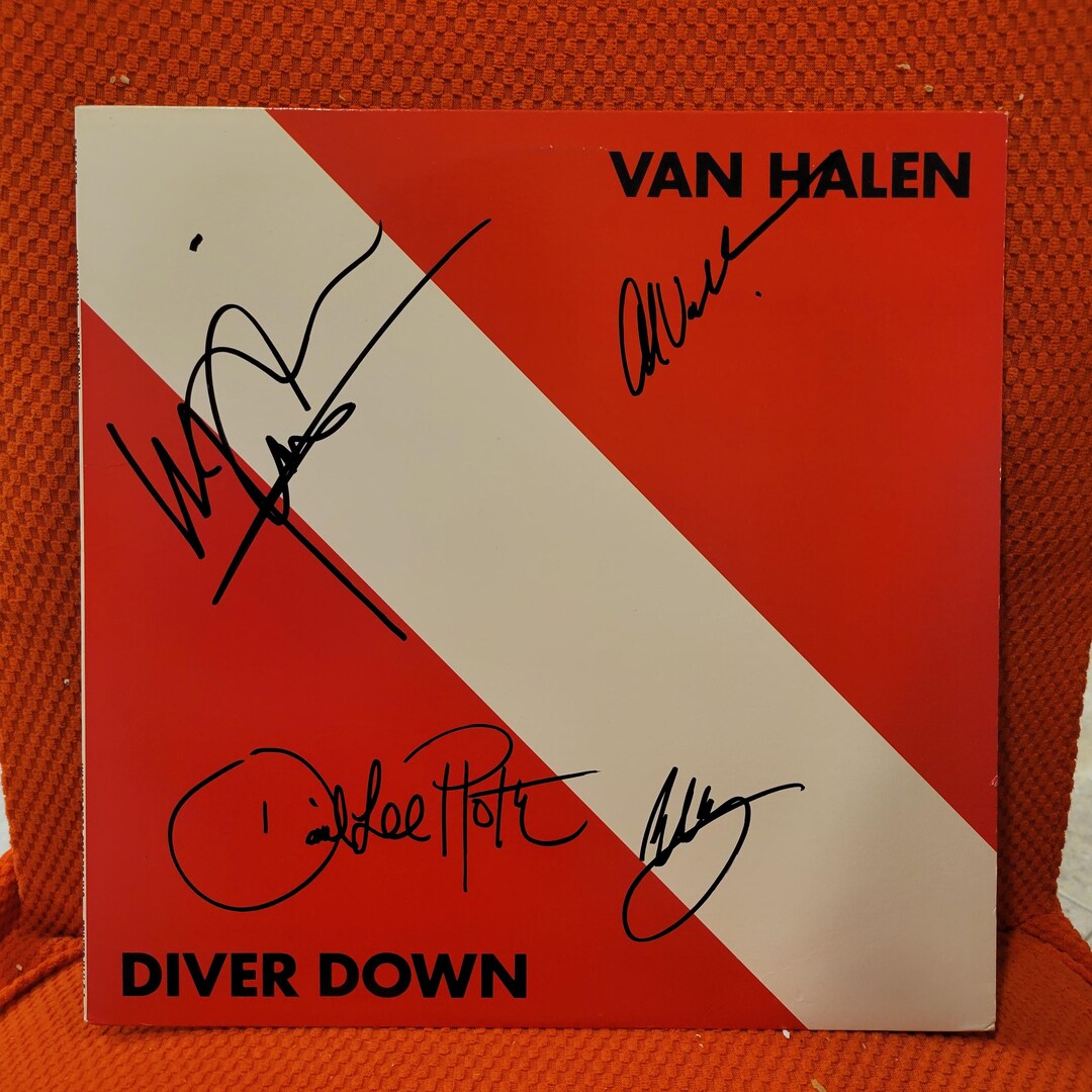 Van Halen Signed Lp Diver Down , 4 Members, Original, Vintage, Great ...