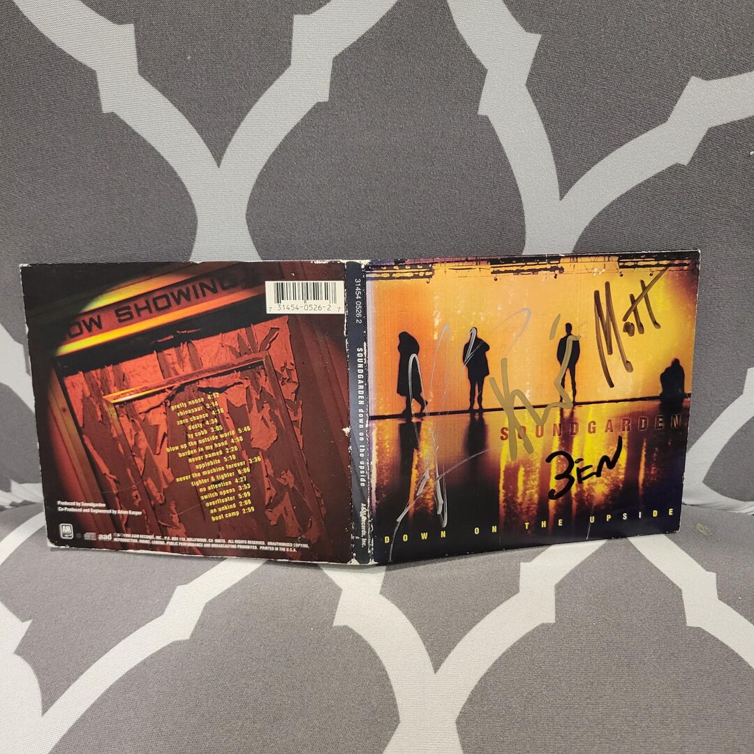 Soundgarden Signed Cd Down on the Upside, 4 Members, Original, Vintage ...