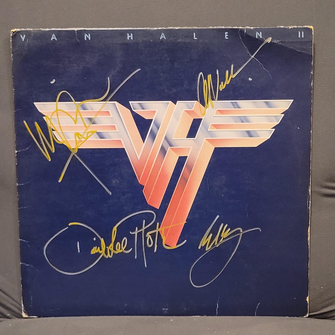 Van Halen Signed Lp 2 , 4 Members, Original, Vintage, Great Gifts, 70s ...