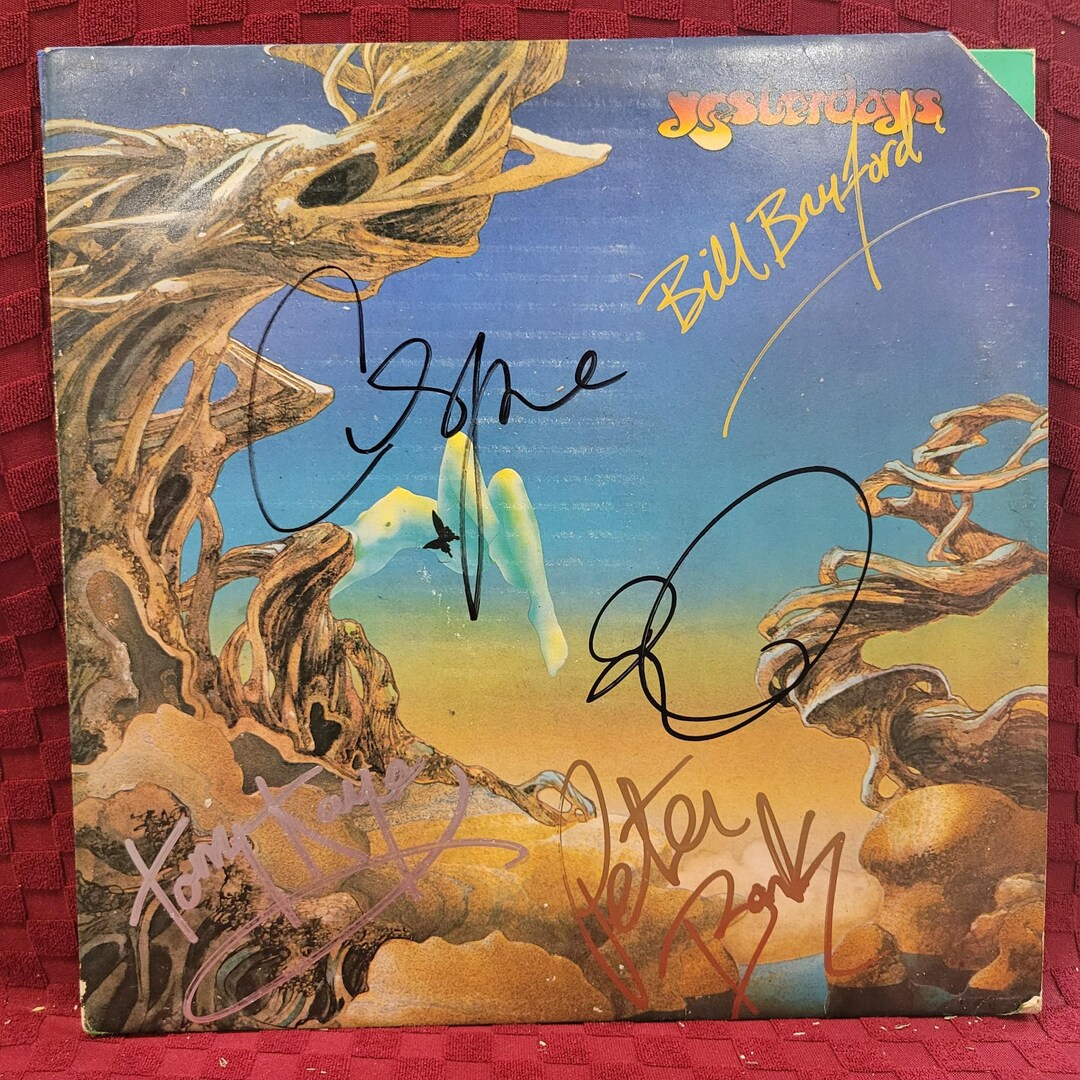 Yes Signed Lp Yesterdays, 5 Members. Original, Vintage, Great Gifts ...