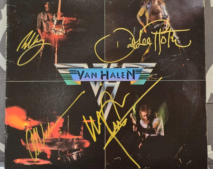 Van Halen Signed Lp Debut 1978 , 4 Members, Original, Vintage, Great ...