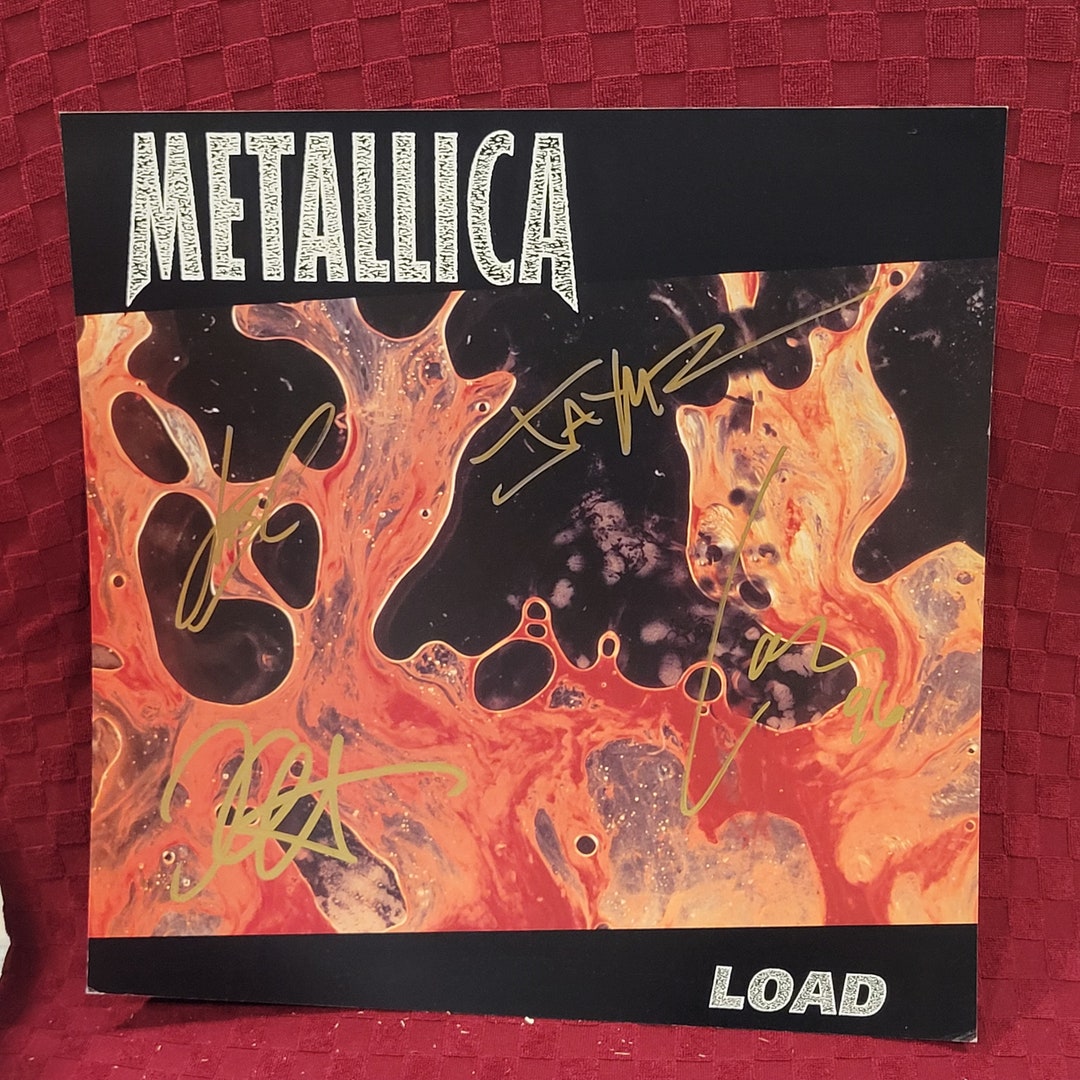 Metallica Signed 12 Inch Promo Flat Load, Full Band, Original, Vintage ...