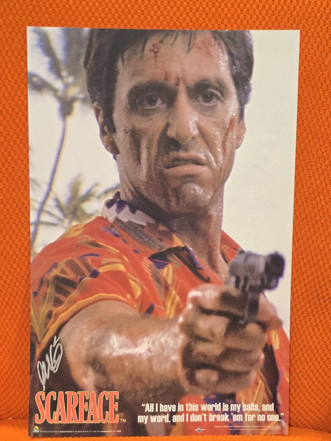 Signed Scarface Poster: Al Pacino Autograph, Vintage 11x17 Print - Etsy ...