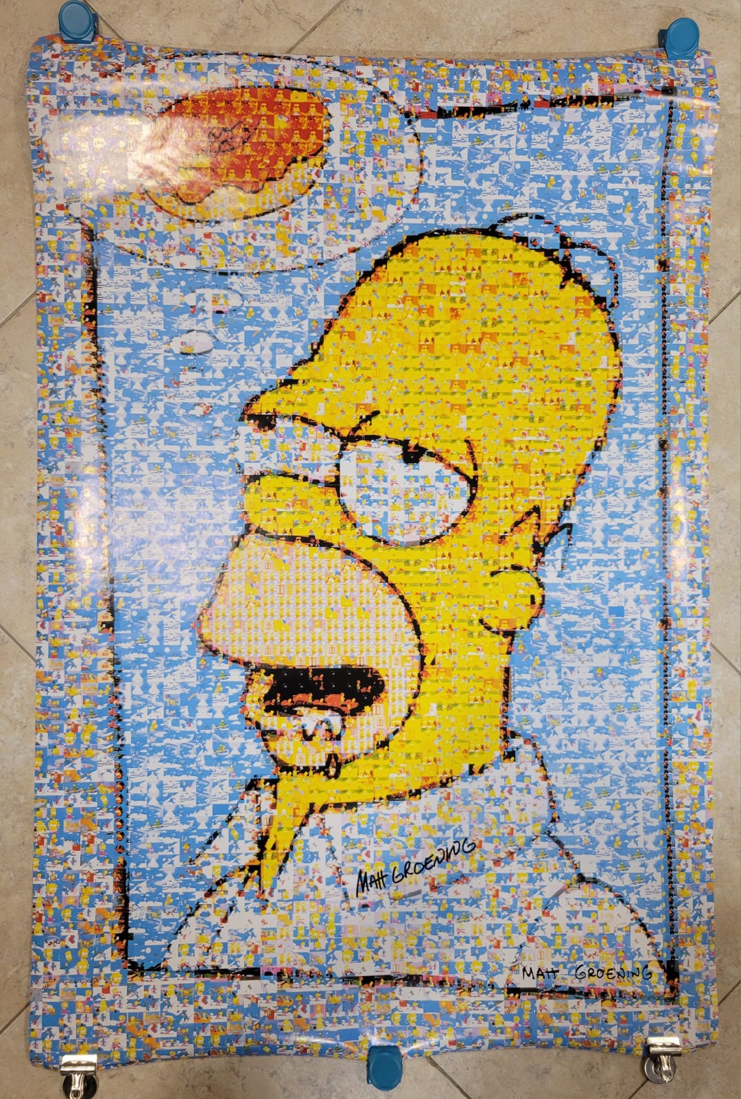 Buy The Simpsons Signed Poster Homer Simpson Photomosaics, Matt ...