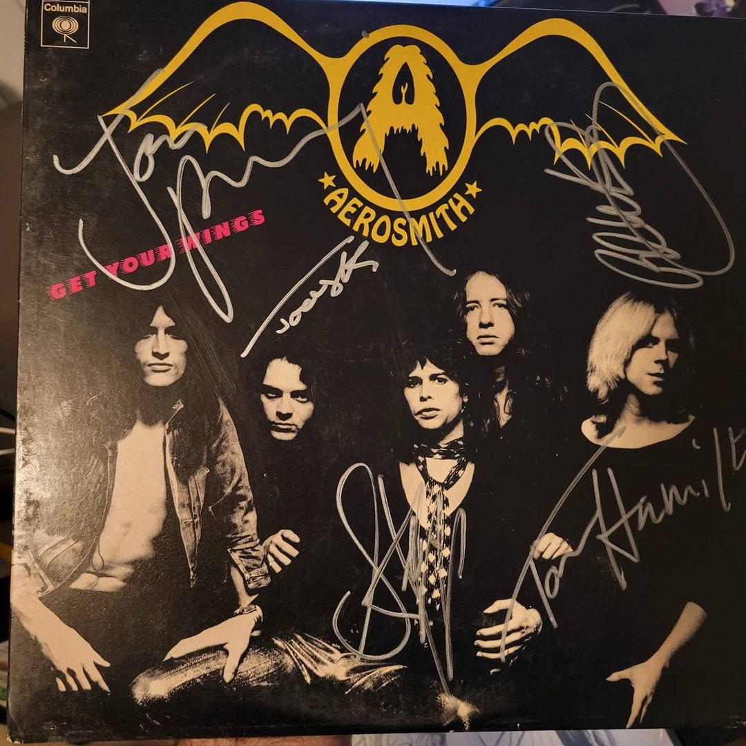 Aerosmith Signed Lp Get Your Wings Original Album Vintage - Etsy