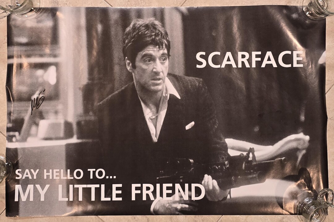 Signed Scarface Poster, Al Pacino Autograph, 1983 Vintage (22x34 Inch ...