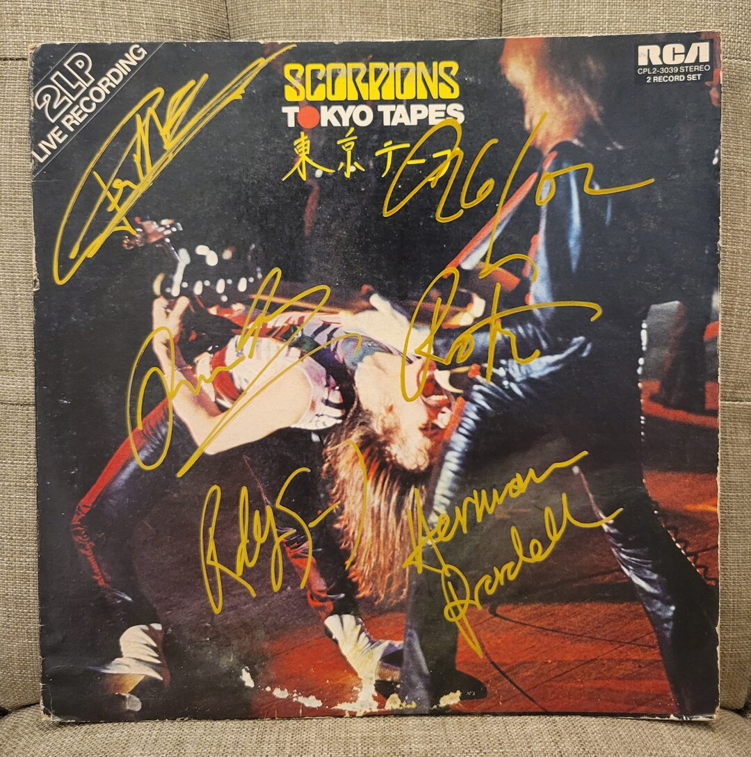 Scorpions Signed Lp Tokyo Tapes, Original Album, Vintage Vinyl Record ...